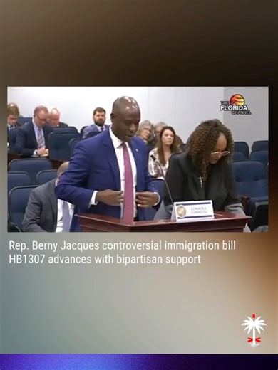 Everything Haitian & Black Culture on Instagram: "NEWS | Rep. Berny Jacques’ controversial immigration bill, HB 1307, cleared its first committee in the Florida House with mostly Republican support and a few Democrats breaking ranks. The measure imposes strict new restrictions on undocumented immigrants, including English-only driver license testing, ineligibility for workers’ compensation, and limits on homeownership assistance programs. Employers who hire unauthorized workers could face person