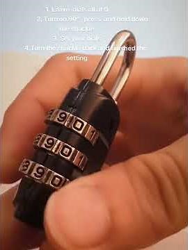 How to set the dials of the combination padlock