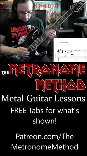 Student practice material focused on developing a 2:3 polyrhythm using single-note arpeggio lines. Free tabs and additional training material: https://www.patreon.com/posts/149028424?pr=true #GuitarRhythm #RhythmGuitar #GuitarPractice #GuitarTraining #MetronomePractice #Polyrhythm | The Metronome Method