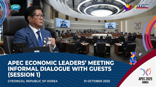 President Ferdinand R. Marcos Jr. attended the first session of the Asia-Pacific Economic Cooperation (APEC) Economic Leaders’ Meeting (AELM) Informal Dialogue with Guests at the Hwabaek International Convention Center (HICO) in Gyeongju, Republic of Korea. Discussions for Session 1 centered on the theme ‘Towards a More Connected, Resilient Region and Beyond’. In his intervention, the President discussed how APEC and its partners can work together to promote trade and investment and ensure they 