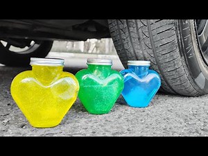 The Best compilation of Crushing things with Car wheel ASMR | SATISFYING VIDEOS | Slime, Toys, Jelly