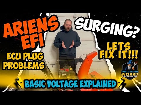 Ariens EFI Snowblower Surging repaired. Basic voltage diagnostic. ECU plug "fix"