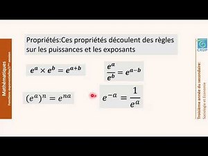 Math SE fonctions exponentielles