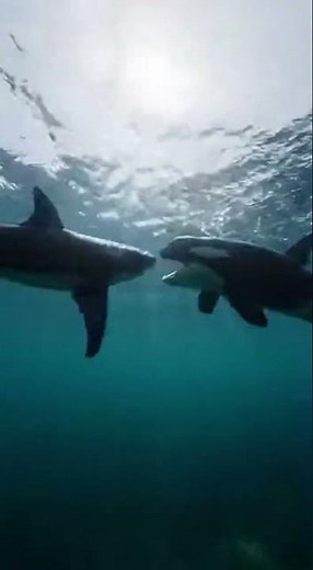 🦈 ORCA vs GREAT WHITE SHARK 😱 Who Survives This Brutal Ocean Battle