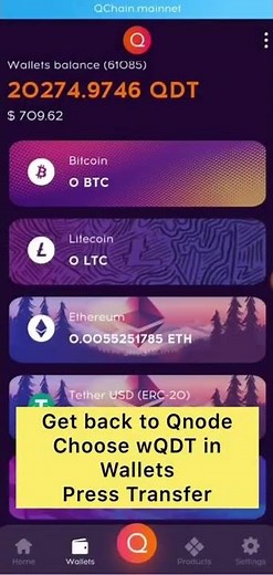 Wrapping QDT in the Qchain node and transferring to the Hotbit exchange