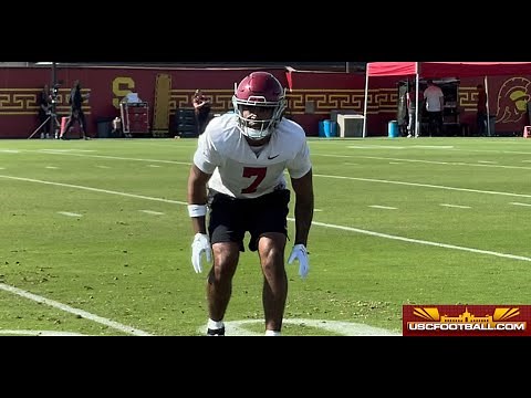 USC Spring Practice No. 1 - Defensive back drills