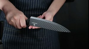 Knife Set, Kitchen Knife Set Knife Sets for Kitchen with Block and Built-in Sharpener, 24PC Block Knife Set with 6 Steak Knives and 9 Measuring Spoons, Black