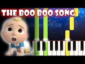 The Boo Boo Song - Cocomelon Nursery Rhymes | Piano Tutorial | Karaoke
