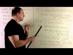 Antiderivative of a Piecewise-Defined Function
