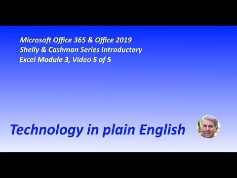 Excel Module 3, Video 5 of 5