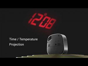 EXPLORE SCIENTIFIC Radio-controlled Projection Alarm Clock with two Alarms and Temperature Display