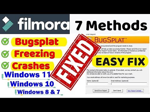 How to Fix Filmora Bugsplat Error on Windows 11/10 - Tips & Tricks with FREE DOWNLOAD LINK