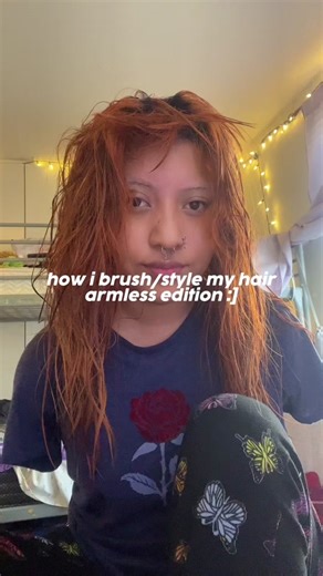 follow my insta link in bio 🩷. #foryou #armlessgirl #chapina #disabilitytiktok #adayinmylife #hair #hairtok #hairtutorial #hairstyles #hairtransformation