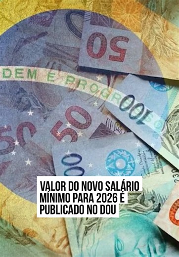 Aumento do Salário Mínimo em 2026: R$ 1.621