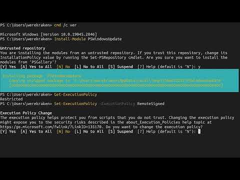 Installing the PSWindowsUpdate PowerShell Module on Windows 10 [Vagrant: Develo... Env... Made Easy]