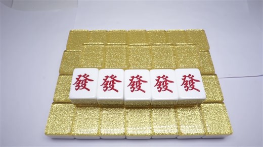 Premium Acrylic Mahjong Set Chinese Taiwanese Malaysian Mahjong Gold silk Crystal Mahjong Luxury Custom Creative Tiles