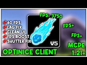 OptiNice Client V5 for MCPE 1.21+ ⚡ | Insane FPS Boost!
