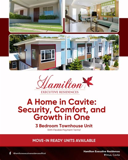 A home that checks ALL the boxes? ✔️ Hamilton Executive Residences has it — security, space, and modern comfort! 🌿✨ 📩 DM me for tripping & computation! 📍 Imus, Cavite #HamiltonExecutiveResidences #DuravilleGroupofCompanies #CaviteHomes #HomeInvestment | Ma Jo A. Yaput