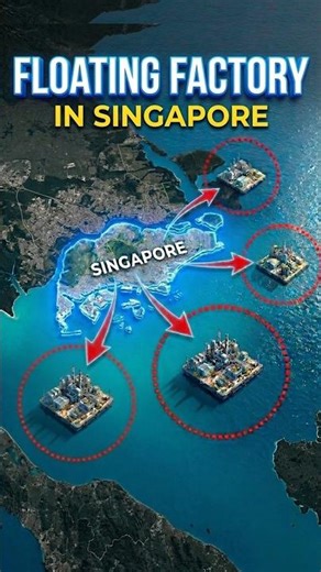 Why Singapore Build Floting Factories in Sea | Singapore shipyard | Uknow Anshul#shortsfeed #shorts