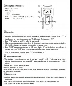 Solar Power Meter, Akozon Sun Light Radiation Testing Measuring Instrument for Solar Energy Research Meteorology Physical Optical Experiments