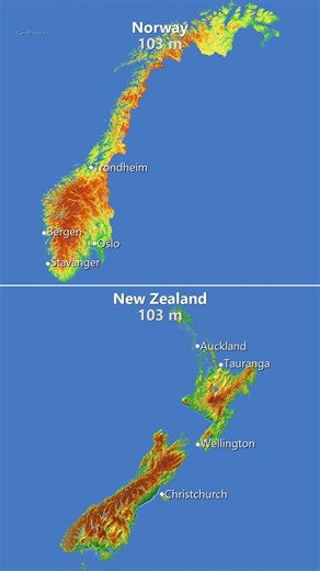 Battle of the Fjords! 🇳🇴 Norway vs New Zealand 🇳🇿 🌊#geography #mapbattle #uk #newzealand