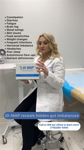 Brilliant Glow Medispa & Wellness on Instagram: "Chronic gastrointestinal and systemic symptoms such as constipation, diarrhea, fatigue, brain fog, mood changes, skin conditions, food sensitivities, weight fluctuations, recurrent infections, headaches, sleep disturbances, hormonal imbalance, autoimmune flare-ups, and nutrient deficiencies may be associated with underlying gut dysbiosis. GI-MAP™ (GI Microbial Assay Plus) is a comprehensive DNA-based stool analysis that identifies pathogenic organ