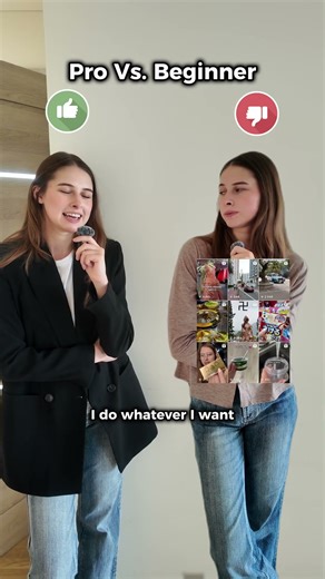 Pro vs. Beginner in content