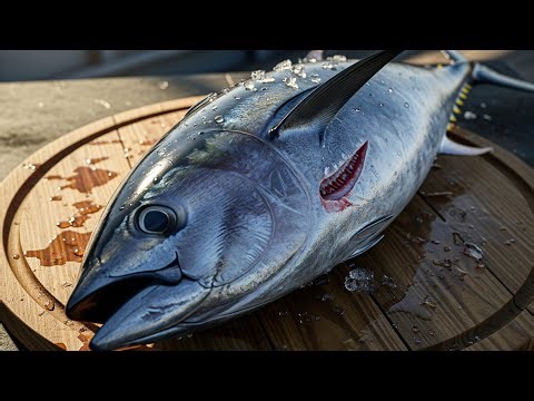 Complete Cutting Process: From Head to Tail of a Giant Tuna