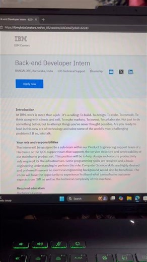 Day—15IBM—python Back-end Developer InternJob update #ibm #job #jobsearch #day15 #thalapathy