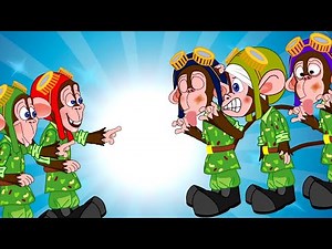Jungle Monkeys in Five Little Monkeys - Kids Nursery Rhyme