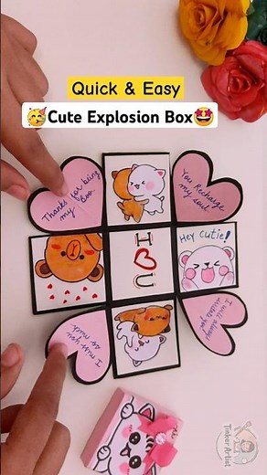 DIY Cute Explosion Box For Gifting 🎁 #explosionbox #diycrafts #giftideas ‪@tinkerartist‬