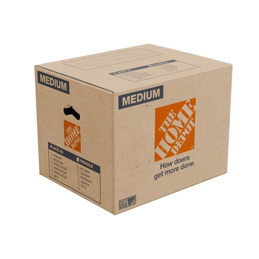 The Home Depot Medium Moving, Shipping, Packing Box with Handles (10 Pack) MEDBOX10 - The Home Depot