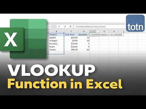 How to use the VLOOKUP function in Excel