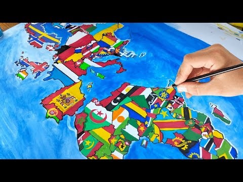 Europe and Africa Countries 🌍 flag drawing/flag drawing 🗺️ map#flags