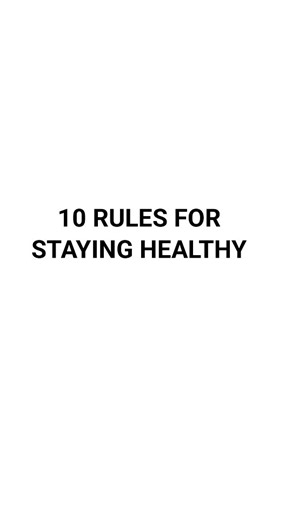 378 reactions | 10 RULES FOR STAYING HEALTHY... | Miracle Health | Facebook