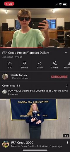 FFA creed paragraph 4 rap