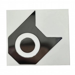 [Hot Item] Nickel Transfer Custom Embossed Silver Electroforming Fashion Shape Metal Logo Sticker