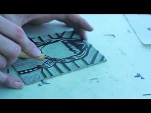 Pulling a Proof of your Relief Block - Linoleum Printing Video 2