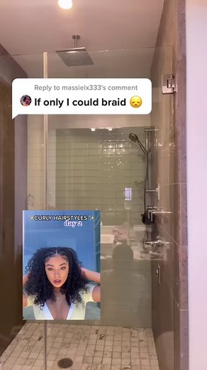 Can’t braid? Here’s an alternative 🫶🏽 #hairstyle #curlyhair #curlyhairstyles | Jasmine Brown