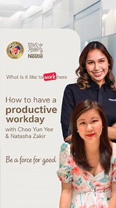Feeling like your productivity is slipping? Yun Yee and Natasha are here to help with 3 powerhouse tips to get you back on track and maximize your productivity at work. But first, fuel your focus with a warm cup of Nescafé to power through your day. Check out the link: https://spr.ly/6188nevTI to explore career opportunities with Nestlé Malaysia! #WeAreNestlé #BeAForceForGood #NestléMalaysia #NestléCareers #LifeAtNestlé | Nestlé Careers | Facebook