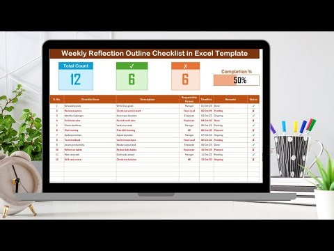 Weekly Reflection Outline Checklist in Excel