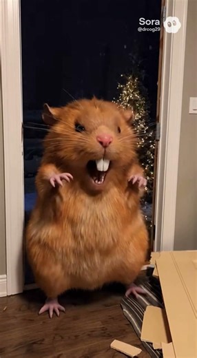 Cosmo protecting the house from a hampster