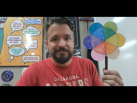 Color Wheel Flower - An Early Elementary Art Project