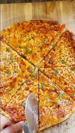 Homemade thin crust pizza from scratch