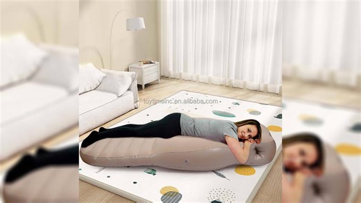 PVC Inflatable Pregnant Women's Mattress O-shaped Sleeping Pillow for Pregnant Women, Inflatable Sleeping Mat