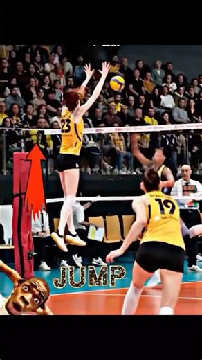 Girls can jump too…⁉️😱 #volleyball #ajithlalvolleyball