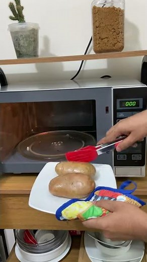 Microwave Baked Potato #Shorts