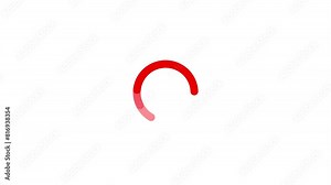 Circle Loading icon loop out animation with bright background.Red and pink circle loading loop out animation.