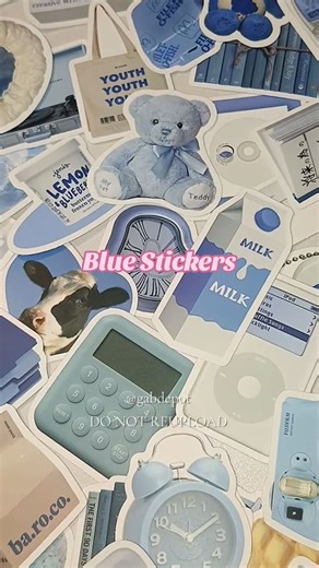 Blue Stickers #sticker #stickers #blue #art #journaling #stationery #fyp #fypシ #trending