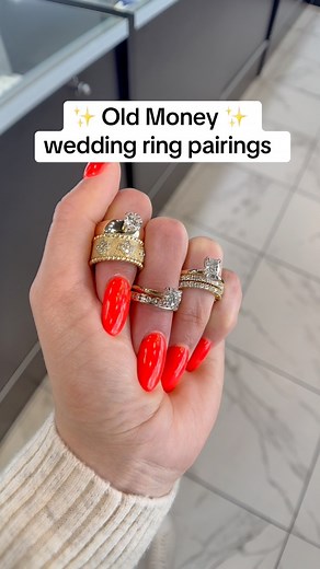 Old money elegance is having a moment 💍 Which of these timeless wedding set pairings would you say ‘yes’ to? Tell us your fav — or how you’d style it differently ✨ | TJ's Fine Jewelry & Repair